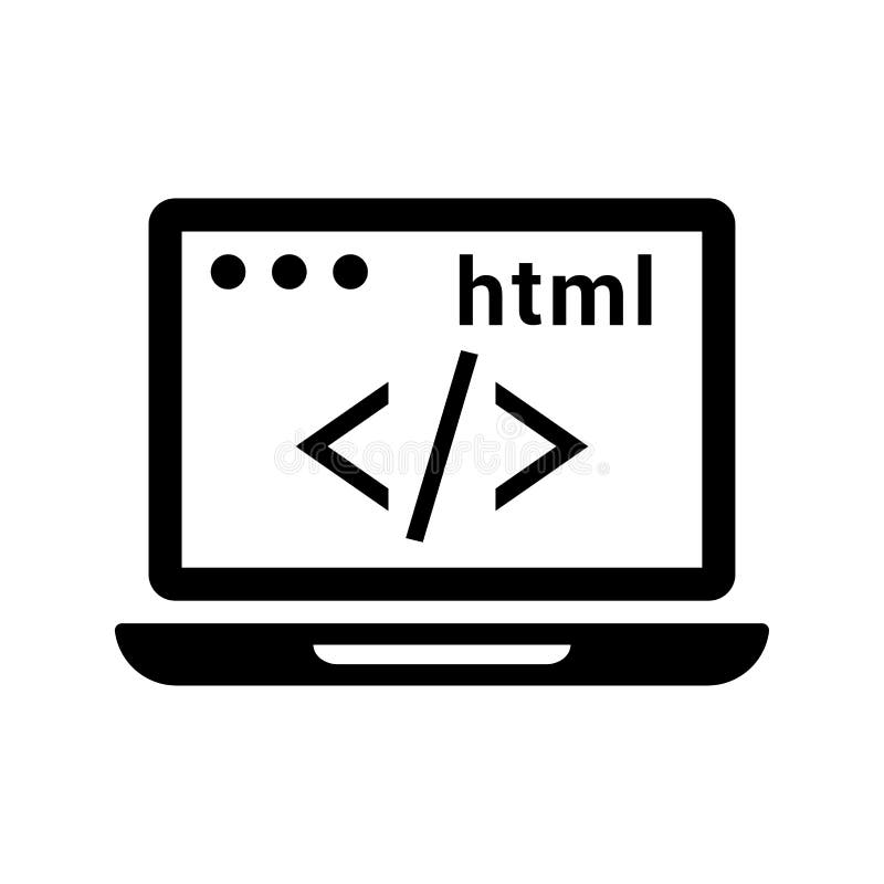 Code Coding Html Icon Black Vector Graphics Stock Illustration Illustration Of Vector Java