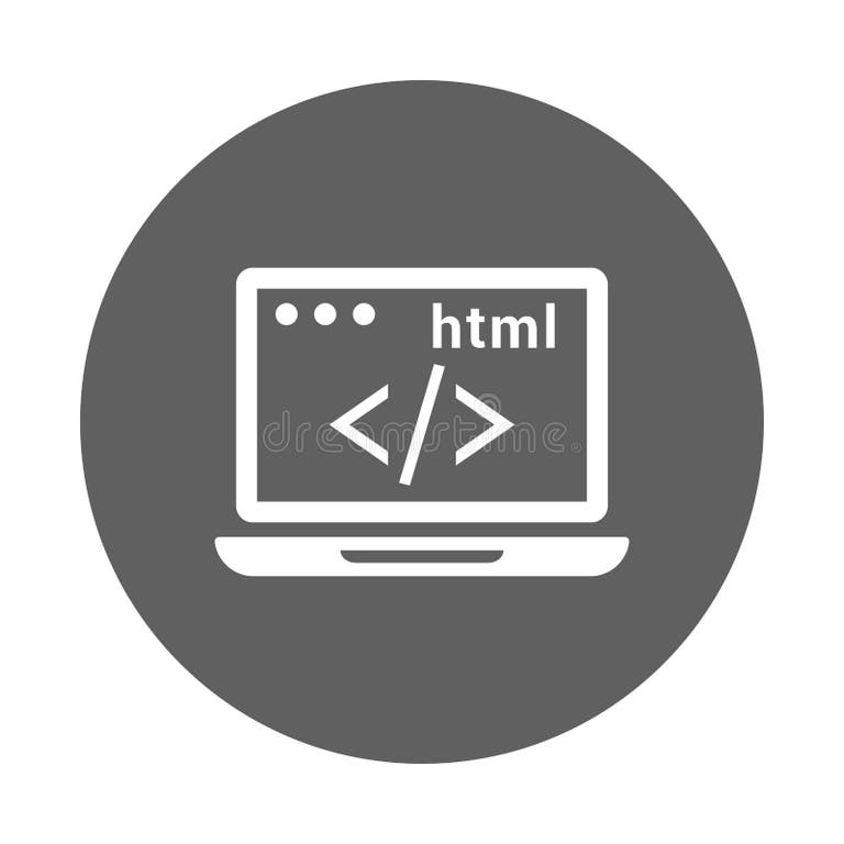Code, Coding, Html Icon. Gray Vector Graphics Stock Illustration - Illustration of icons ...