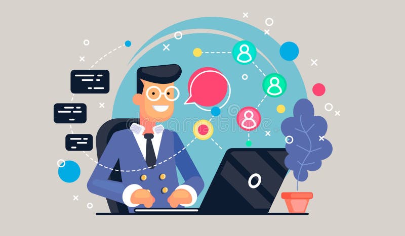 Code Concept Illustration of Student Using Laptops for Developing ...