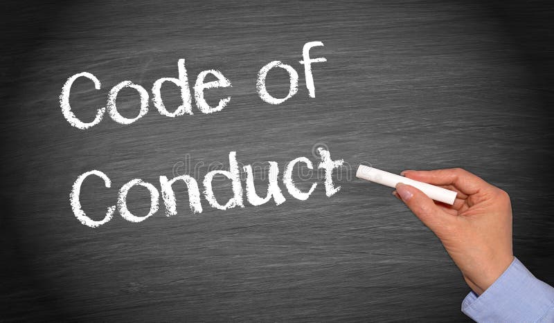 Code of Conduct Chalkboard with Female Hand Stock Photo - Image of ... Code of Conduct Chalkboard with Female Hand Stock Photo - Image of ...