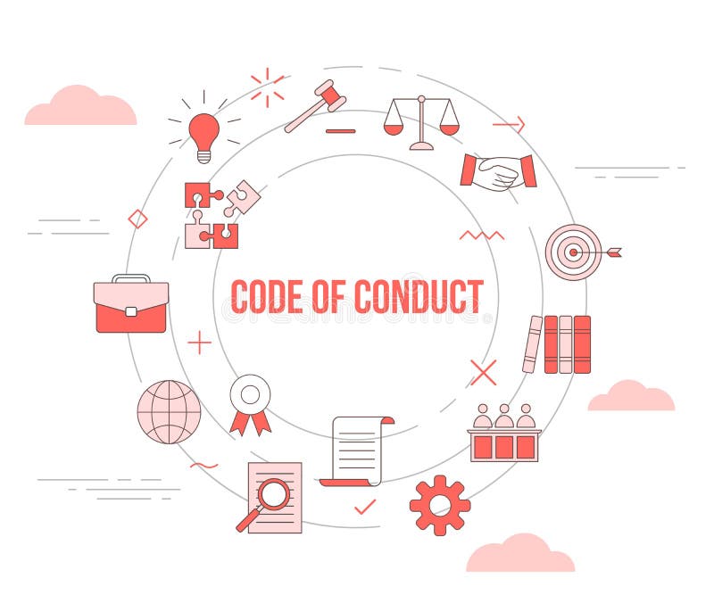 Code of Conduct Concept for Infographic Template Banner with Four Point ... Code of Conduct Concept for Infographic Template Banner with Four Point ...