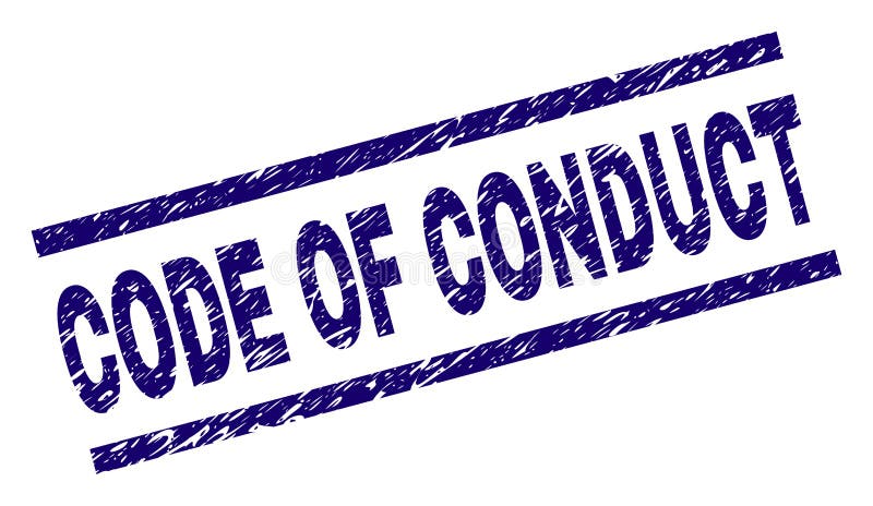 Scratched Textured CODE of CONDUCT Stamp Seal Stock Vector ...