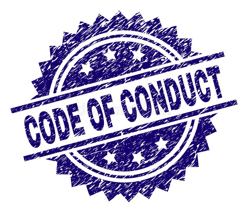 Scratched Textured CODE of CONDUCT Stamp Seal Stock Vector ...
