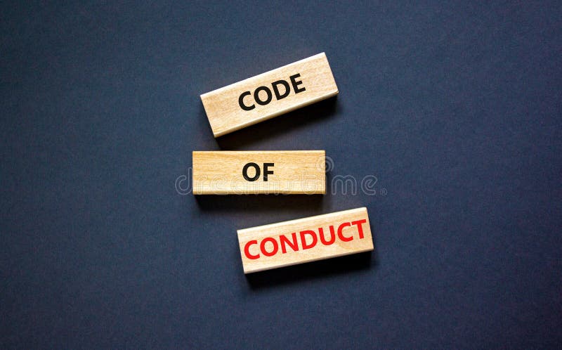 Code Of Conduct Symbol Concept Words Code Of Conduct On Wooden Blocks