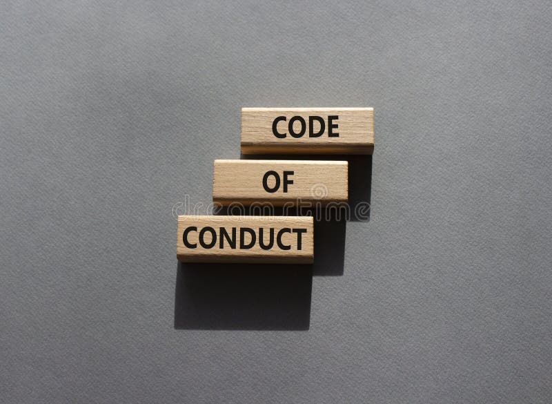 Code of Conduct Symbol. Wooden Blocks with Words Code of Conduct ...