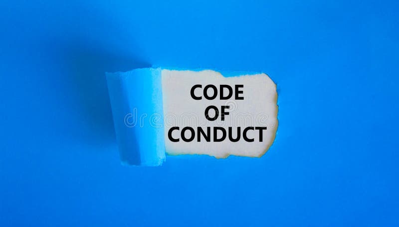 Code Of Conduct Symbol Concept Words Code Of Conduct On Retro Black