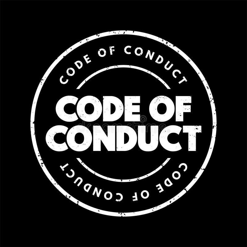 Code of Conduct Text Stamp, Concept Background Stock Illustration ...