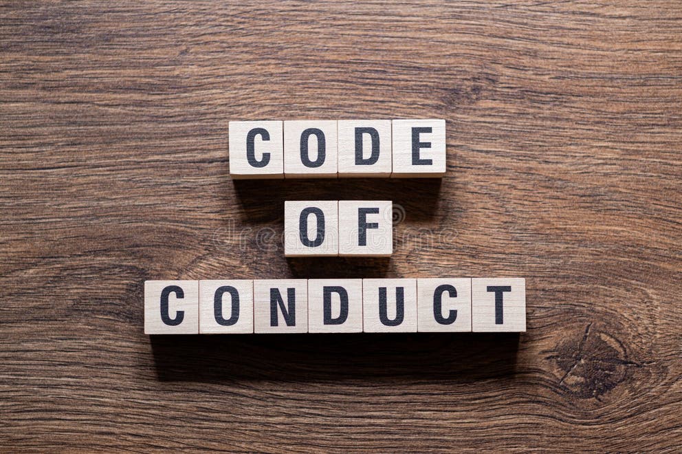 Code of Conduct - Word Concept on Building Blocks, Text Stock Photo ...