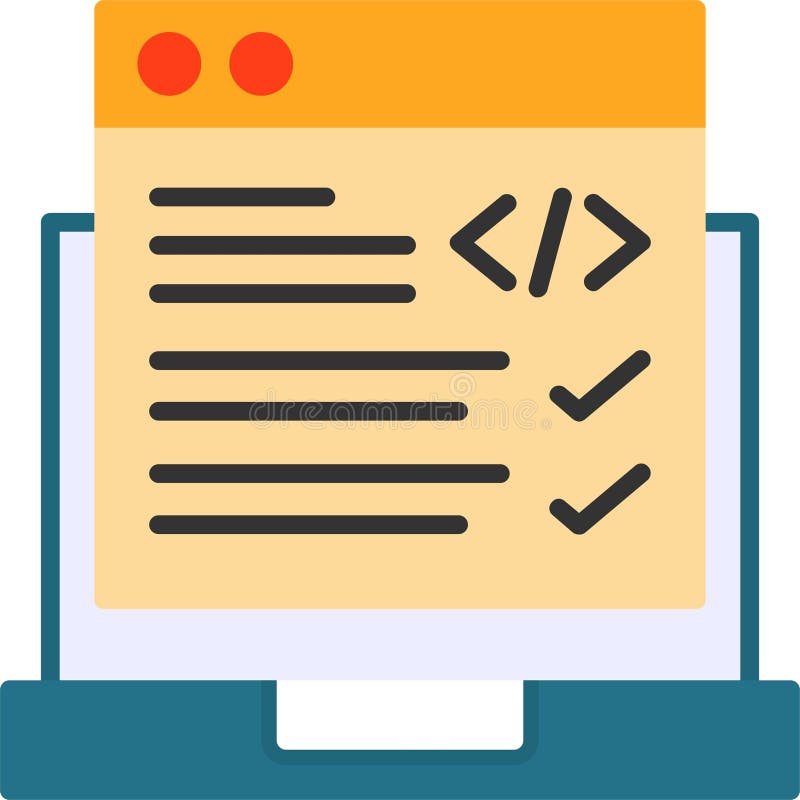 Code Correction Vector Icon Design Stock Illustration - Illustration of ...