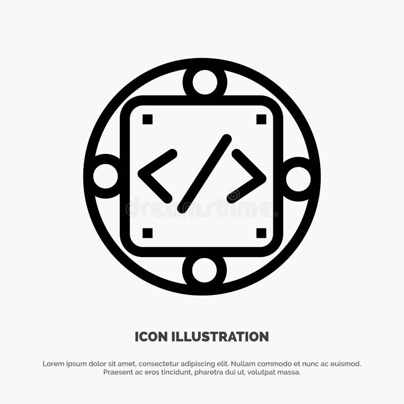 Code, Custom, Implementation, Management, Product Line Icon Vector ... Code, Custom, Implementation, Management, Product Line Icon Vector ...