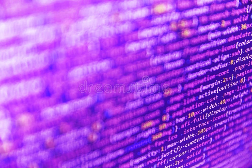 Code on Dark Background. Information Technology Website Coding Standards for Web Design. Future ...