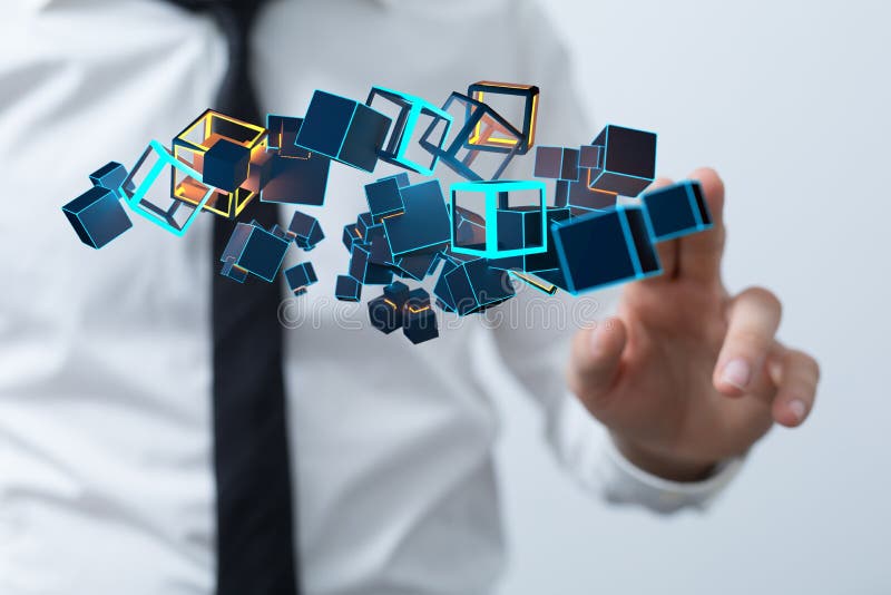 A Code Data Concept in Hand Stock Image - Image of businessman, server ...