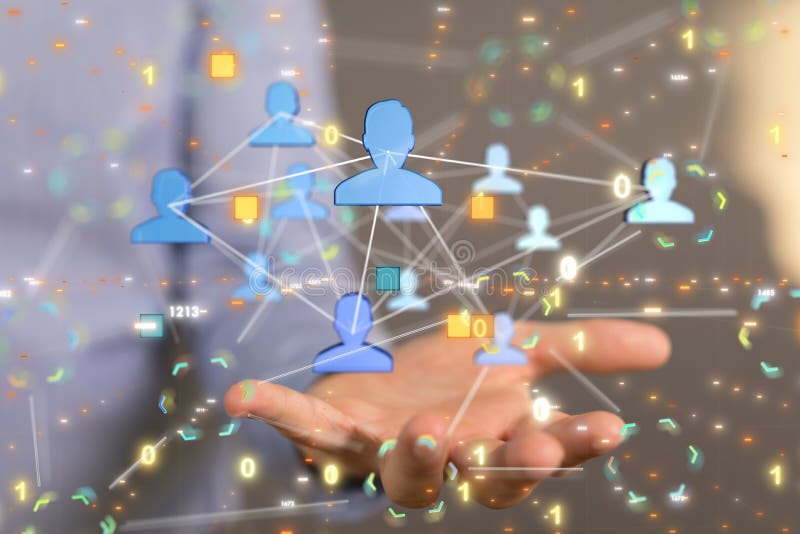 A Code Data Concept in Hand Digital 3d Stock Image - Image of ...