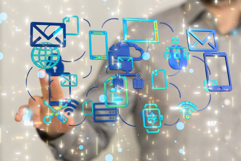 A Code Data Concept in Hand Digital 3d Stock Image - Image of network ...