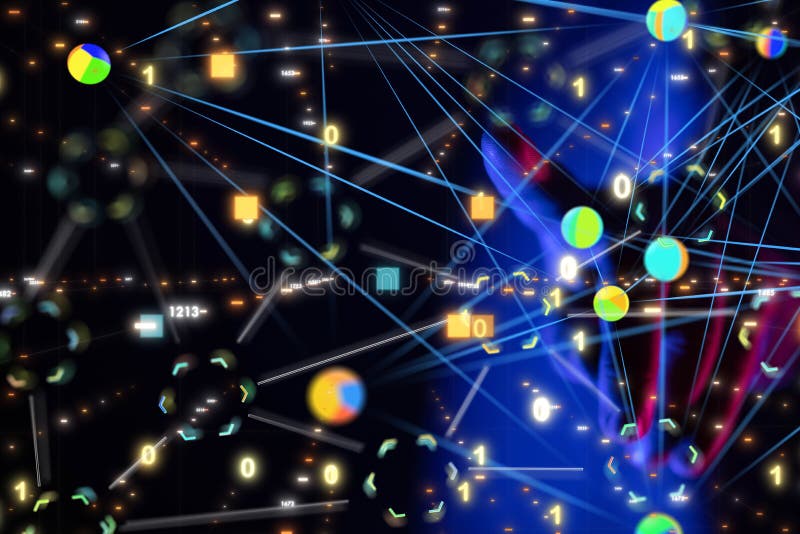 A Code Data Concept in Hand Digital 3d Stock Photo - Image of database ...