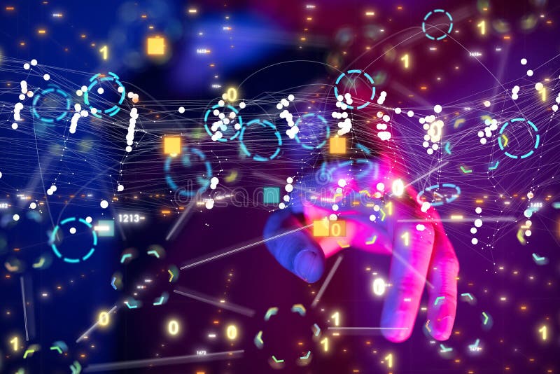 A Code Data Concept in Hand Digital 3d Stock Image - Image of corporate ...