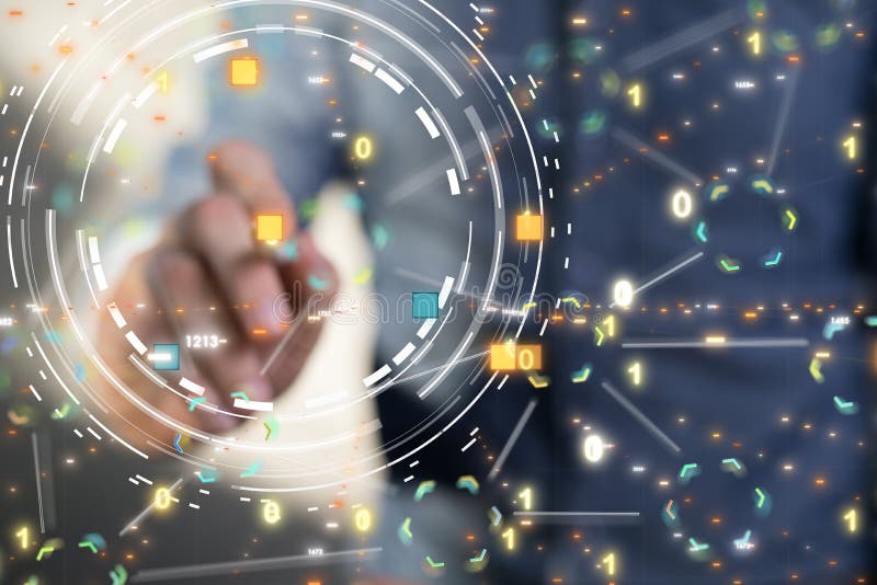 A Code Data Concept in Hand Media Stock Photo - Image of modern ...