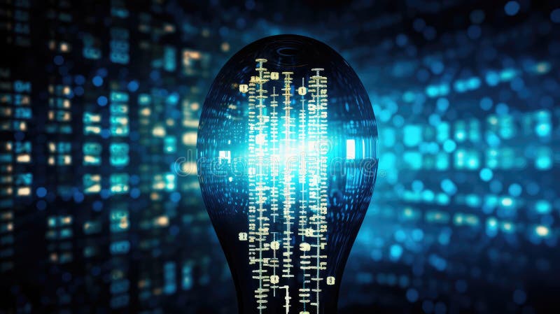 Code data light bulb stock illustration. Illustration of bulb - 361748258