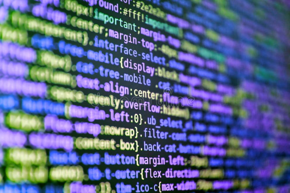 Code De Programmation écran Abstrait Du Développeur Logiciel. Script, Procédure Création ...