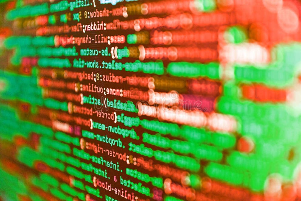 Code De Script Informatique Abstrait. Développement De Code Binaire De ...