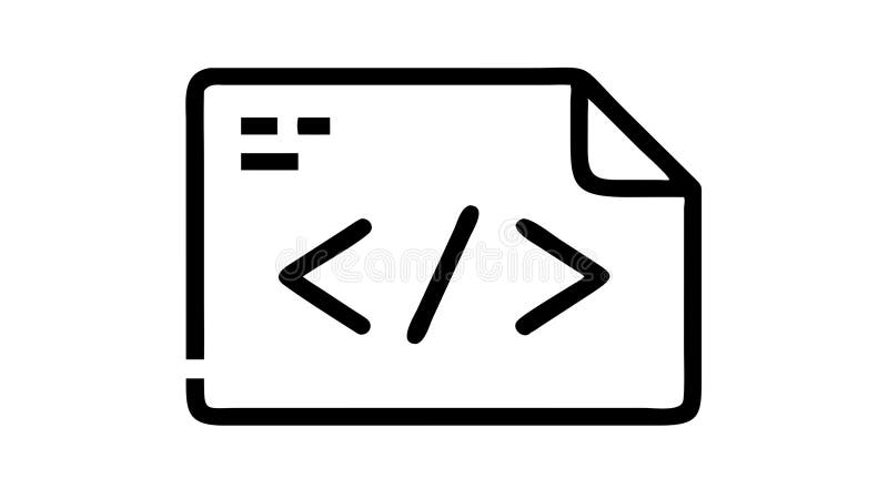 Code Document Script Vector Icon for Programming, Vector Design Generative AI Stock Vector ...