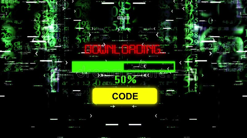Code Download Progress Bar on the Screen Stock Footage - Video of ...