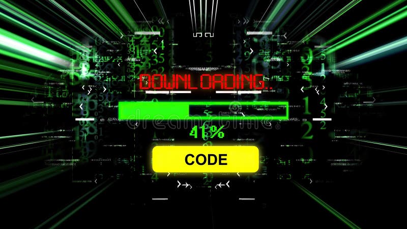 Code Download Progress Bar on the Screen Stock Image - Image of ...