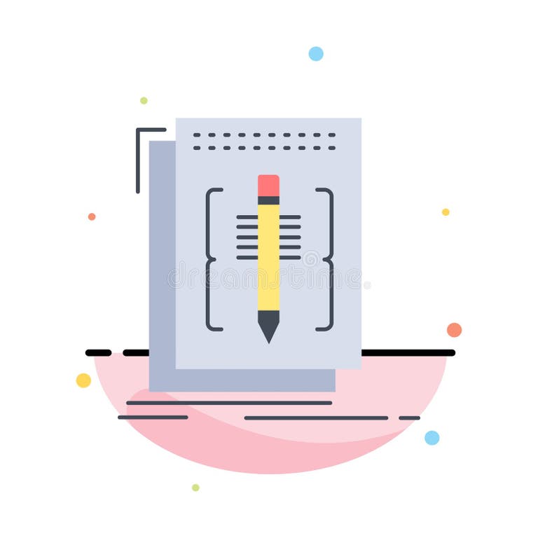 Code, Edit, Editor, Language, Program Flat Color Icon Vector Stock Vector - Illustration of edit ...
