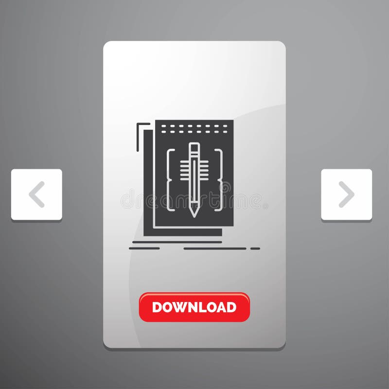Code, Edit, Editor, Language, Program Glyph Icon in Carousal Pagination Slider Design & Red ...
