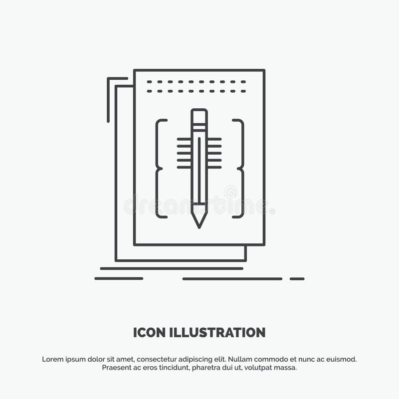 Code, Edit, Editor, Language, Program Icon. Line Vector Gray Symbol for ...