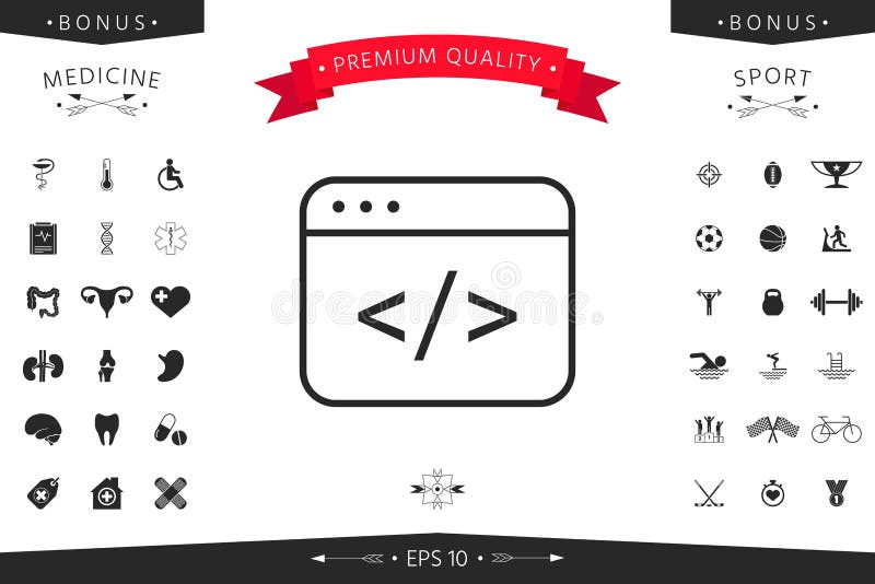 Code editor icon stock vector. Illustration of flat - 114891528