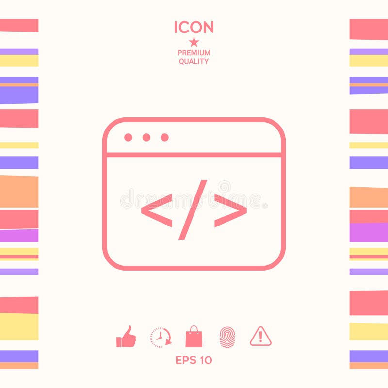 Code editor icon stock vector. Illustration of symbol - 118889375