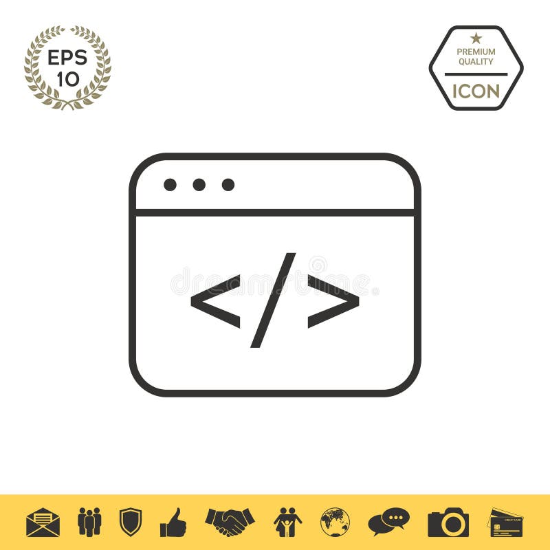 Code editor icon stock vector. Illustration of data - 116413282