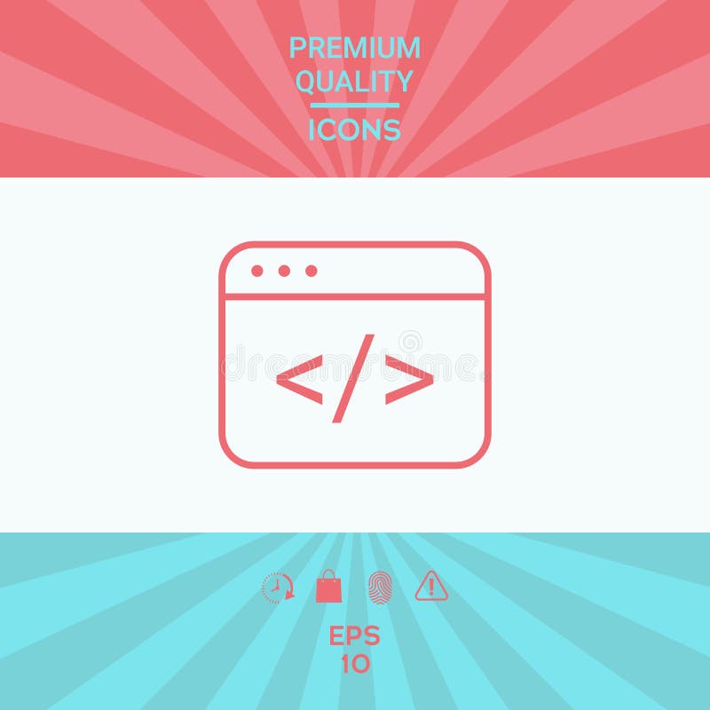 Code editor icon stock vector. Illustration of developer - 118843961