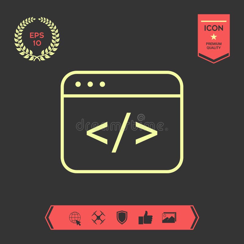 Code Editor Icon . Graphic Elements for Your Design Stock Vector ...