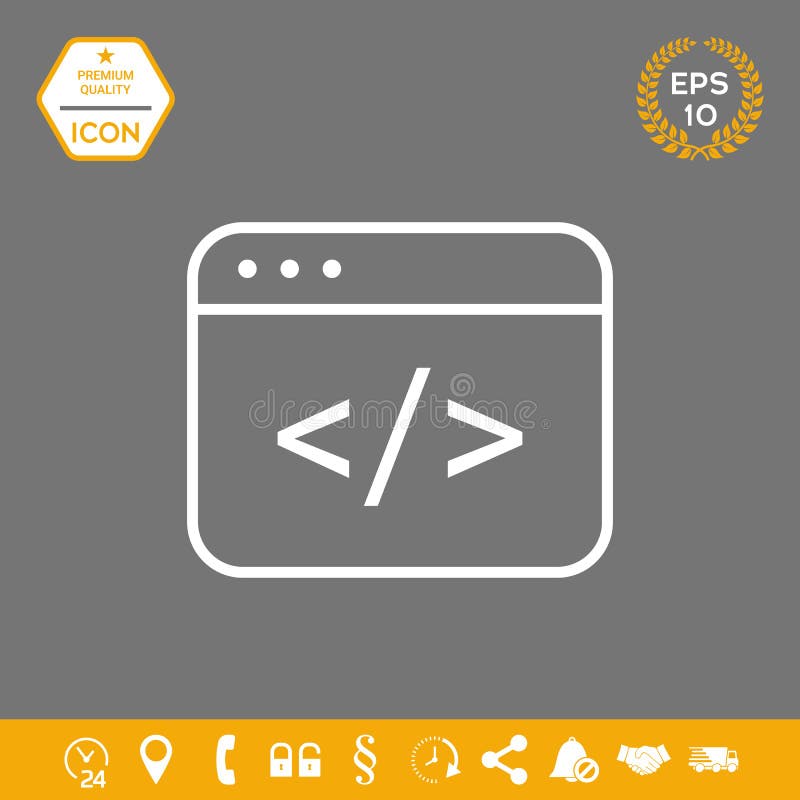 Code Editor Icon . Graphic Elements for Your Design Stock Vector ...