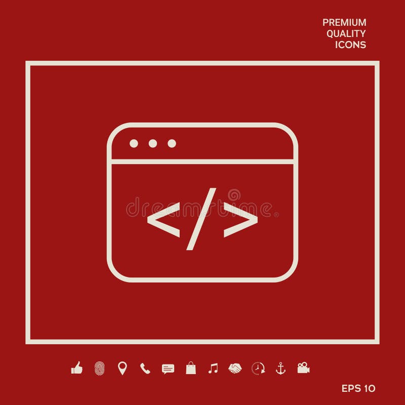 Code Editor Icon. Graphic Elements for Your Design Stock Vector ...