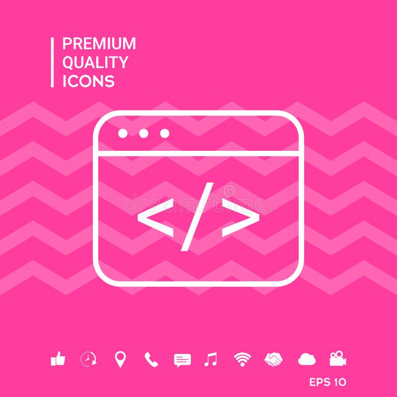 Code editor icon stock vector. Illustration of editor - 110122611