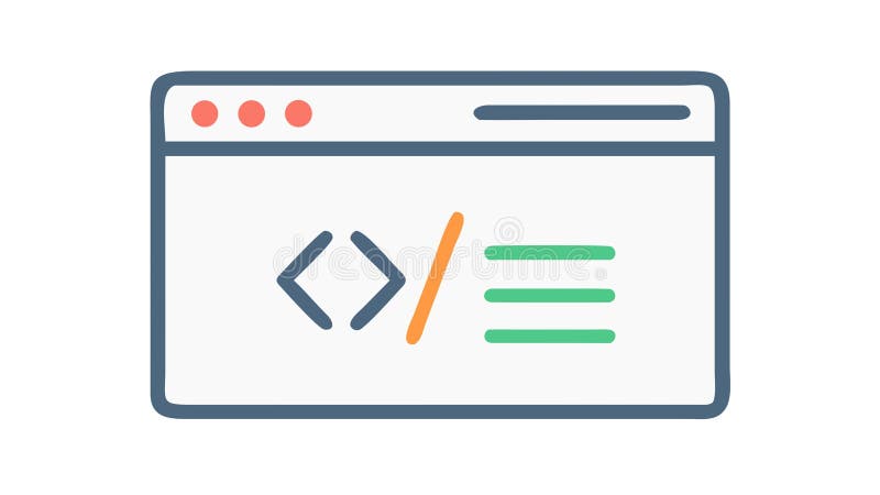 Code Editor with Slash Icon, Programming Interface, Vector Design Generative AI Stock Vector ...
