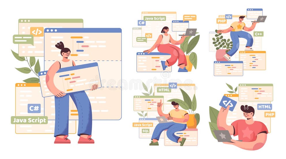 Software Engineer Java Cartoon Stock Illustrations – 324 Software ...