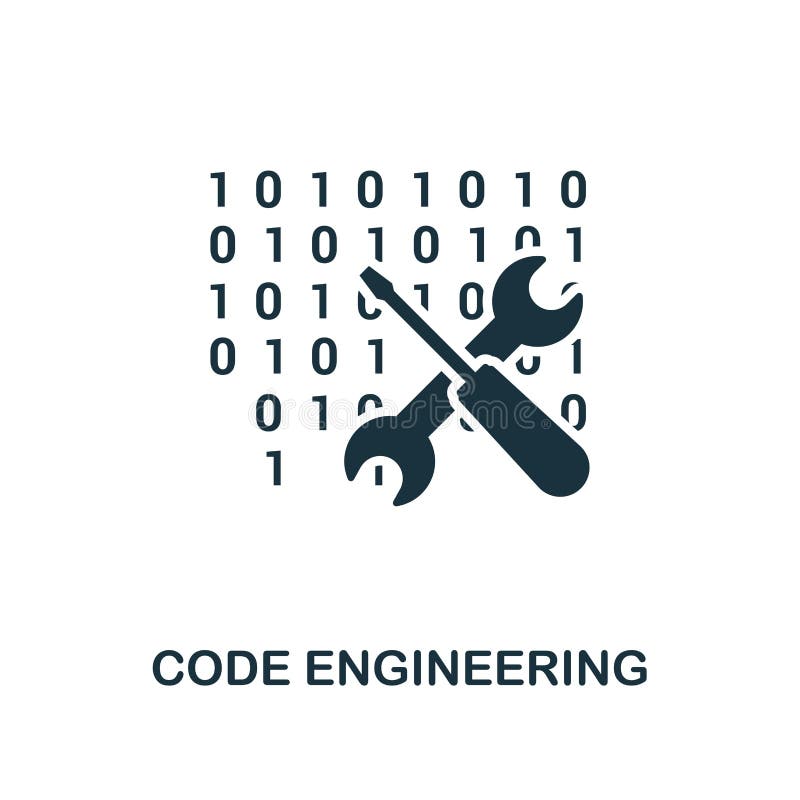 Code Engineering Icon. Monochrome Style Design from Big Data Icon ...