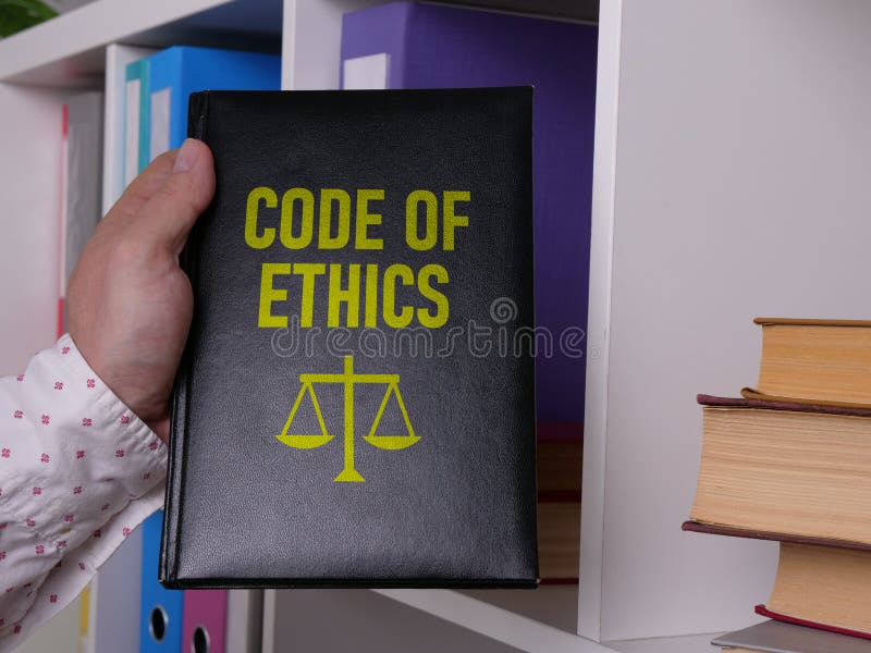 Code of Ethics is Shown Using the Text on the Book Stock Image - Image ...
