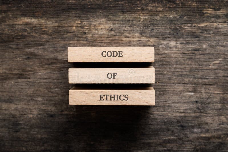 Code of Ethics Spelled on Wooden Pegs Stock Photo - Image of principle ...