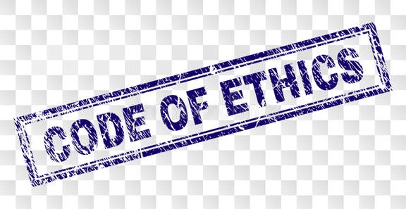 Grunge CODE of ETHICS Rectangle Stamp Stock Vector - Illustration of ...