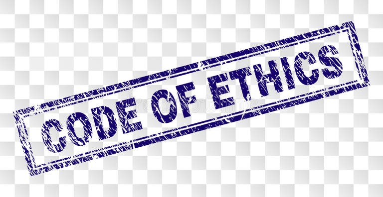 Grunge CODE of ETHICS Rectangle Stamp Stock Vector - Illustration of ...