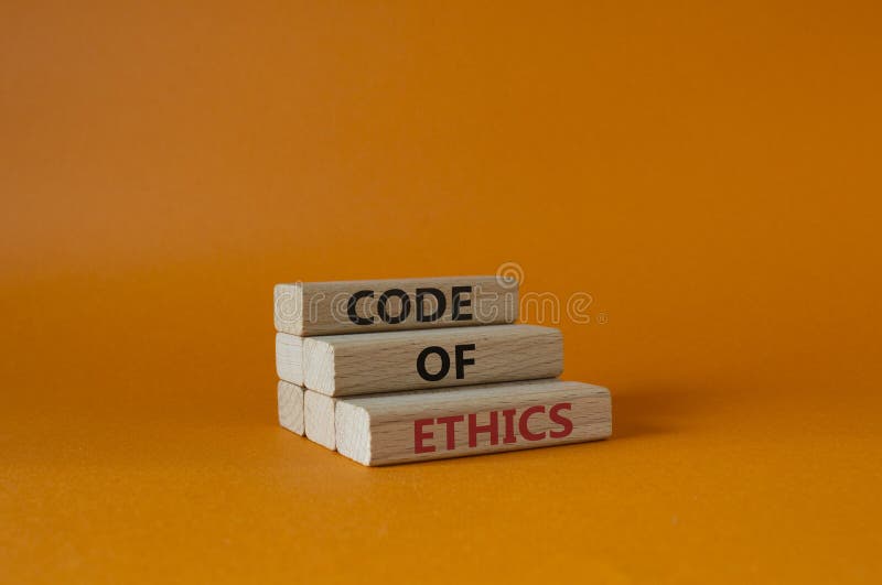 Code of Ethics Symbol. Concept Words Code of Ethics on Wooden Blocks ...