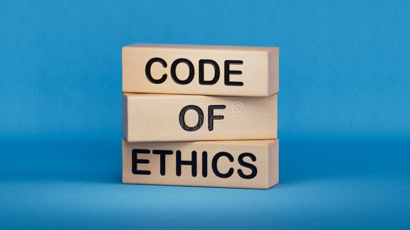 Code of Ethics Symbol. Concept Words Code of Ethics on Wooden Blocks ...
