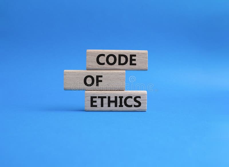 Code of Ethics Symbol. Concept Words Code of Ethics on Wooden Blocks ...