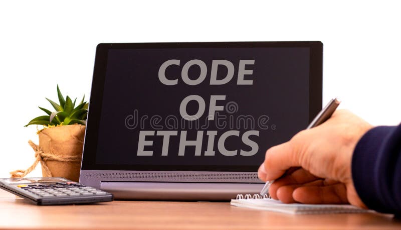 Code of Ethics Symbol. Concept Words `Code of Ethics` on Wooden Blocks ...