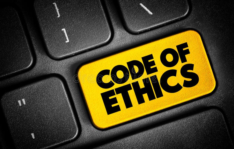 Code of Ethics Text Button on Keyboard, Concept Background Stock Photo ...